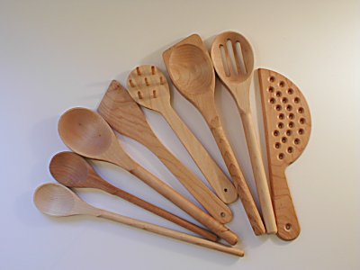 Cook's tools from Armchair World - Amish wood utensil set